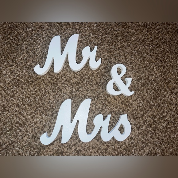 Party Supplies | Mr And Mrs Wooden Sign | Poshmark